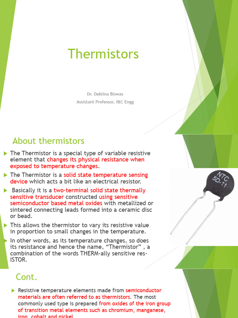 Thermistors 1 | PDF | Electrical Resistance And Conductance | Materials ...