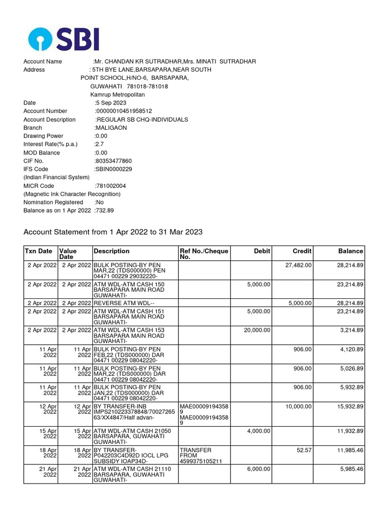 Statement | PDF | Personal Identification Number | Financial Technology