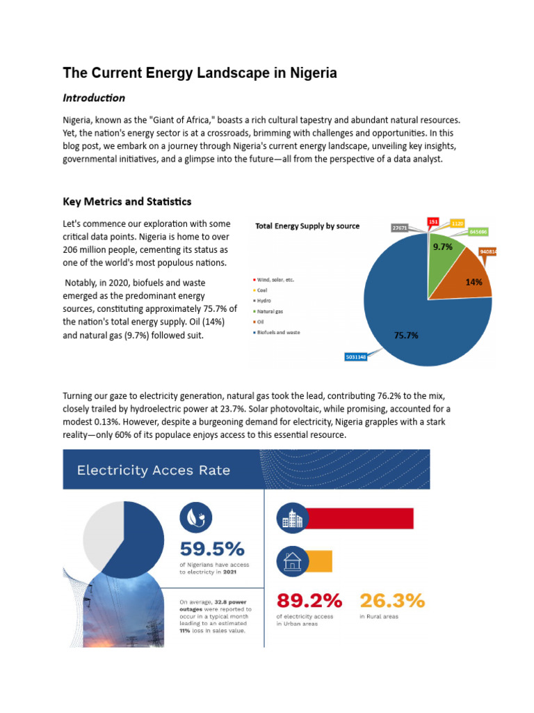 Nigeria's Energy Sector Insights | PDF | Nigeria | Infrastructure