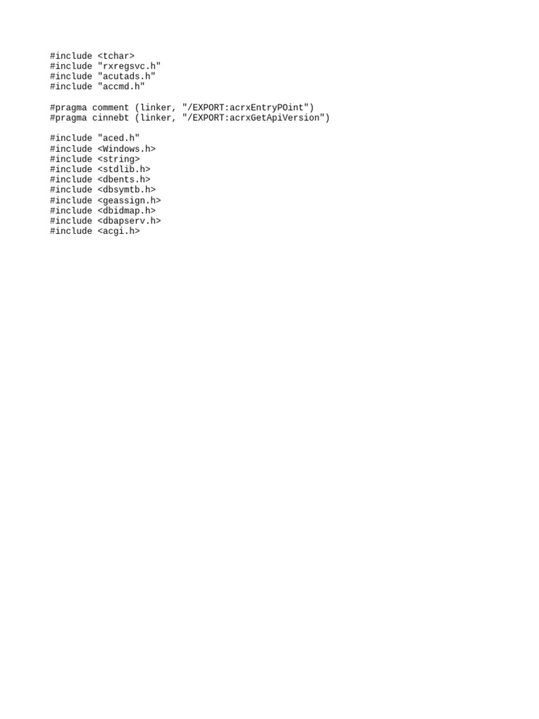 ObjectARX Include | PDF
