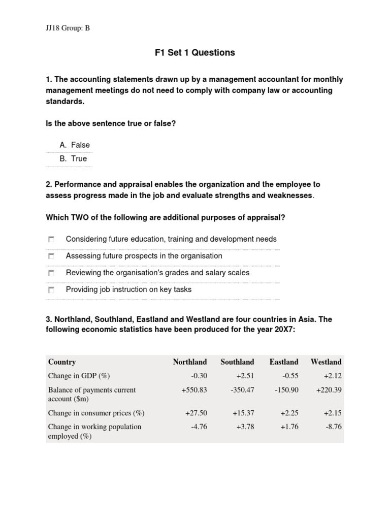 F1 Set 1 Question PDF | PDF | Leadership | Audit
