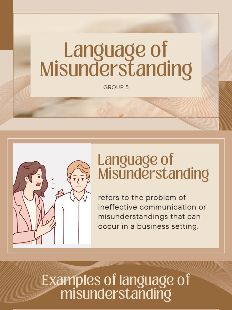 Language of Misunderstanding | PDF | Communication | Nonverbal ...