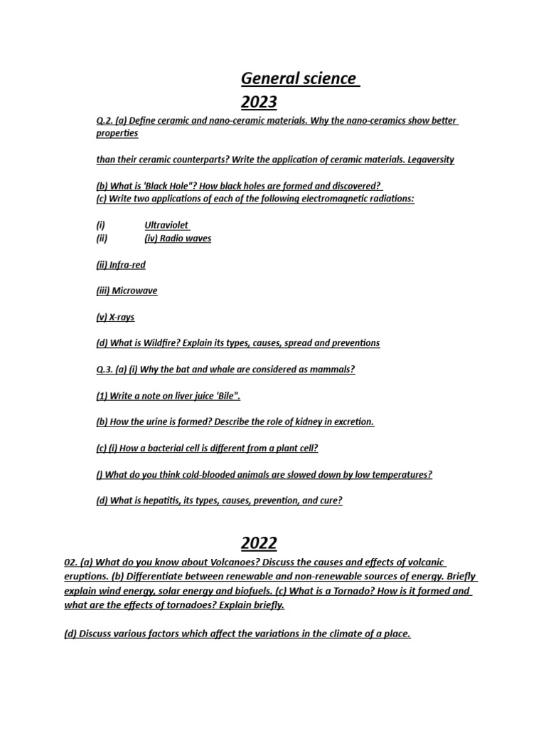 General Science IMPORTANT | PDF | Water | Vitamin