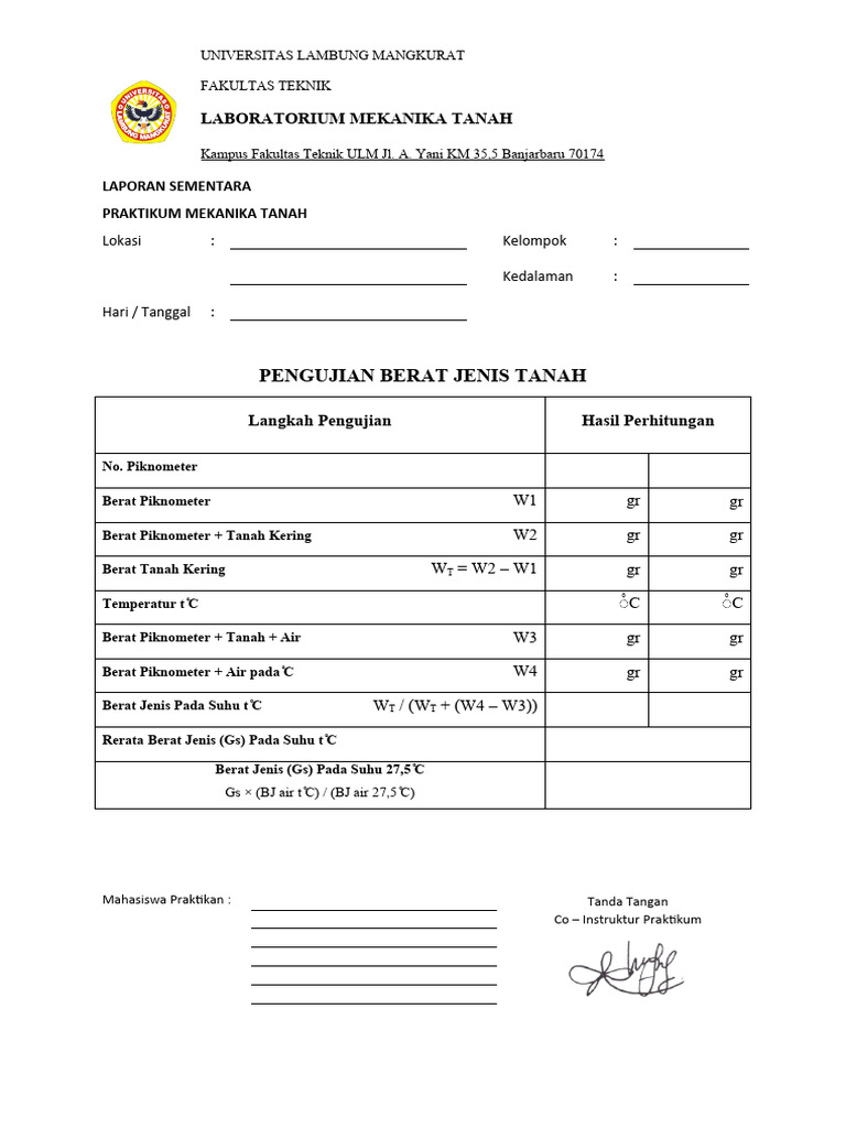 Pengujian Berat Jenis Tanah | PDF