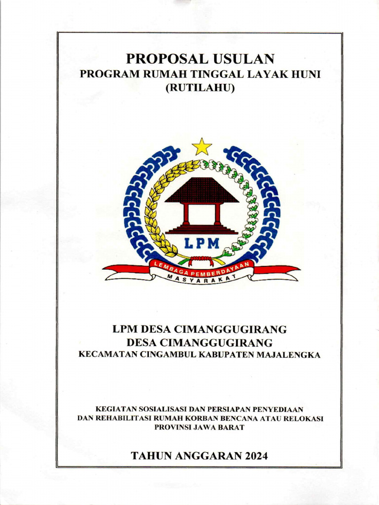 Proposal Usulan Rutilahu 2024 - Rev | PDF