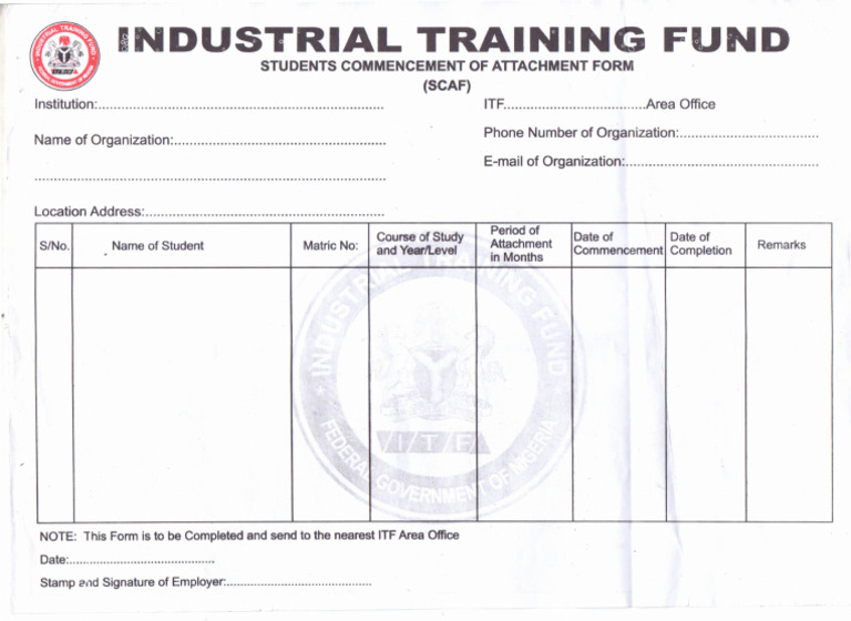 ITF-Student Commencement Form - 1584379401 | PDF