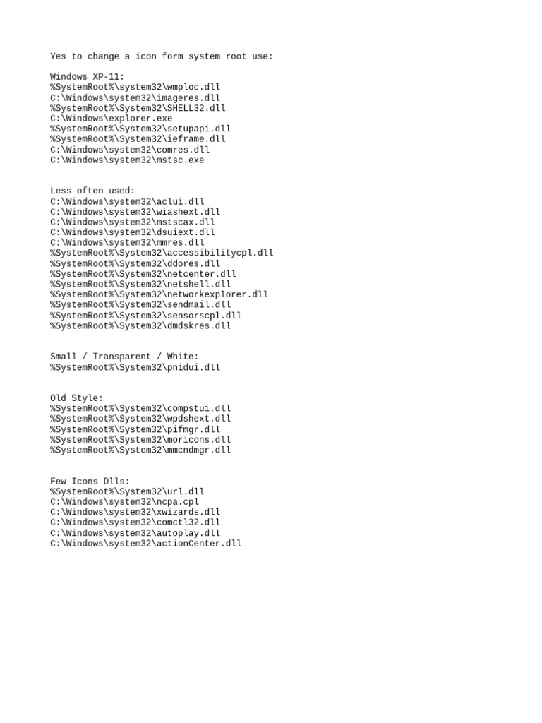 System Root Icons | PDF