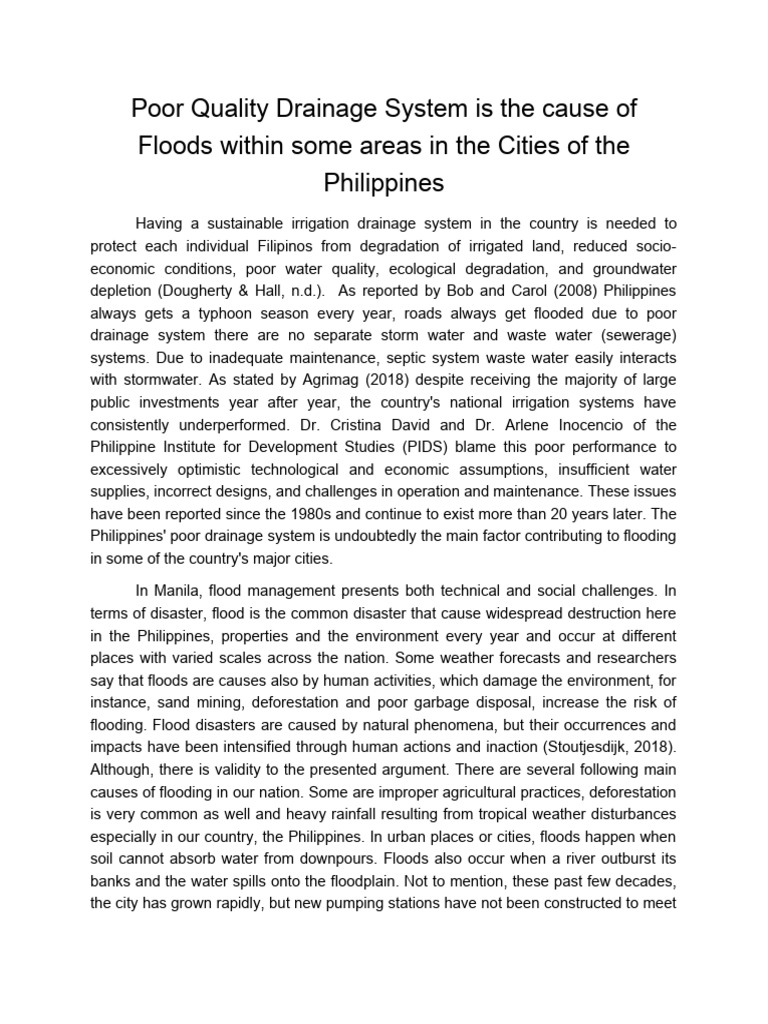 Group 4 Bsce 1-3 Position Paper Purcom Finals | PDF | Flood | Stormwater