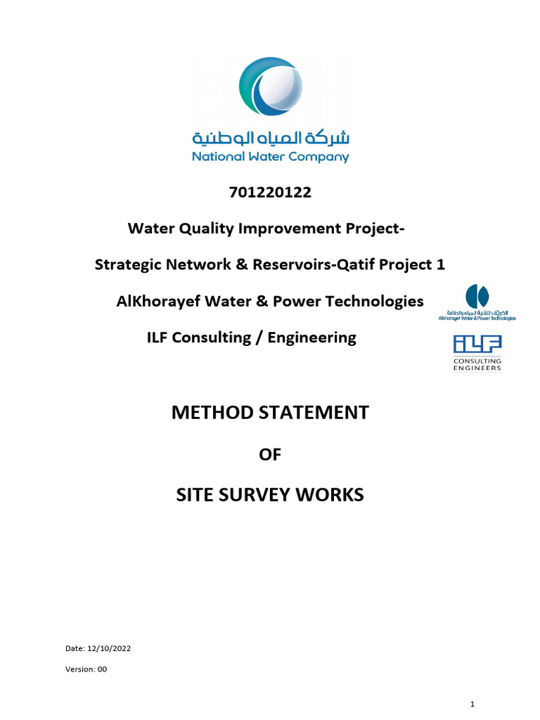 Site Survey - Method of Statement | PDF | Surveying | Safety