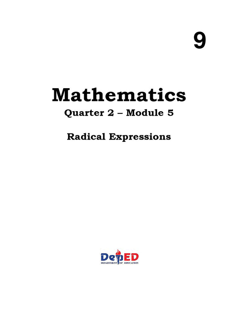 5 - Q2 Math | PDF | Exponentiation | Square Root