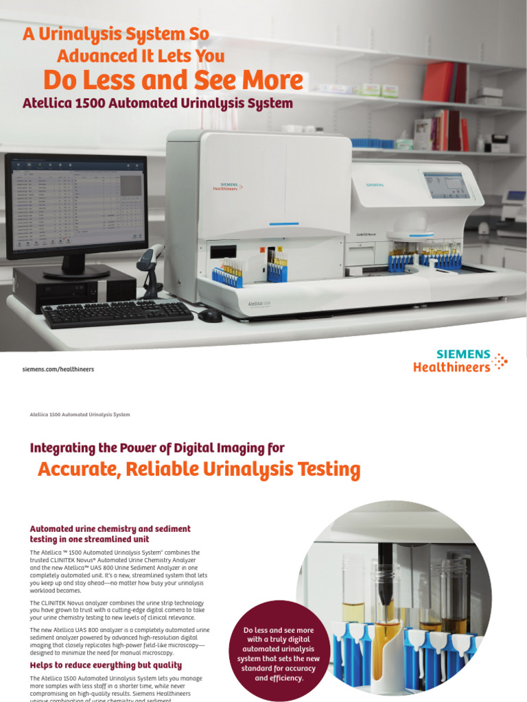 Atellica 1500 Urinalysis System Brochure | PDF | Medical Specialties ...