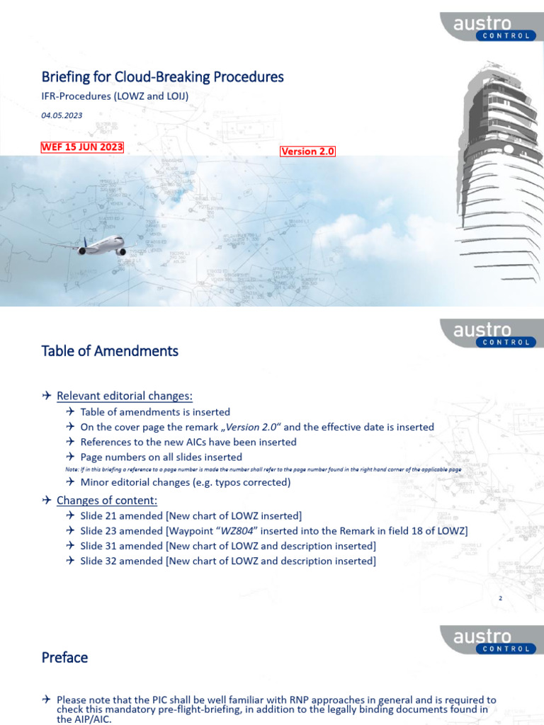 LOWZ LOIJ Briefing IFR Procedure V3.0 | PDF | Instrument Flight Rules | Visual Flight Rules