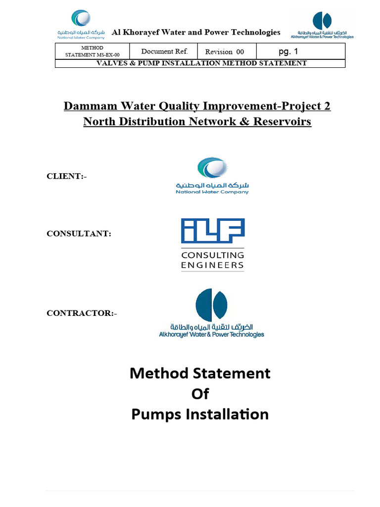 Pumpings Works Installtion MS Dammam-2 | PDF | Pump | Valve