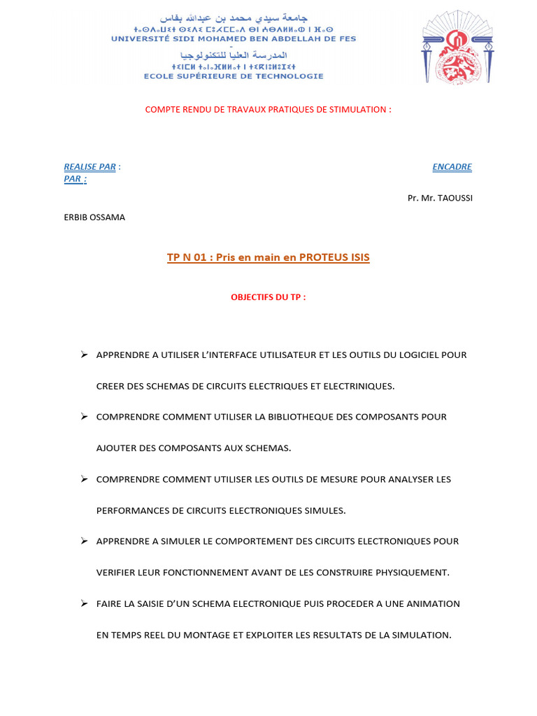 Compte Rendu de Travaux Pratiques de Stimulation | PDF | Électronique | Redresseur
