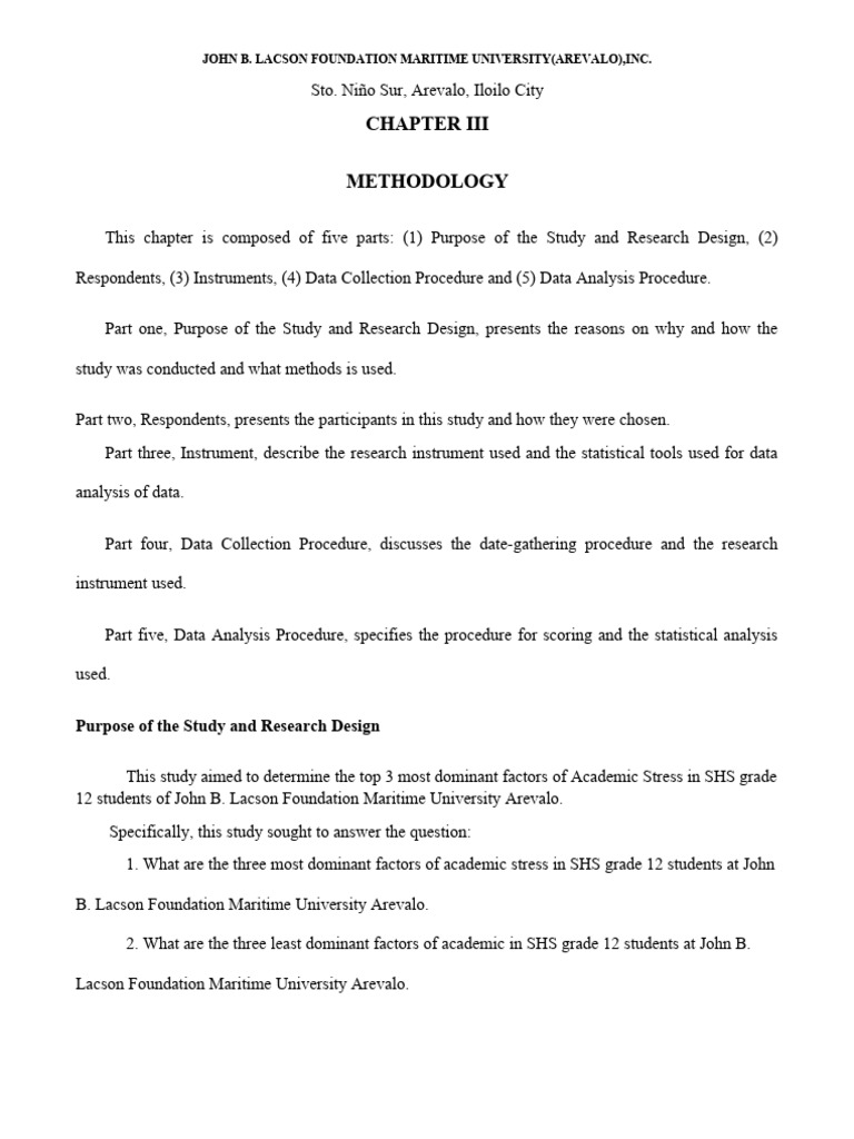 CHAPTER III Method - Yyyy | PDF | Questionnaire | Methodology