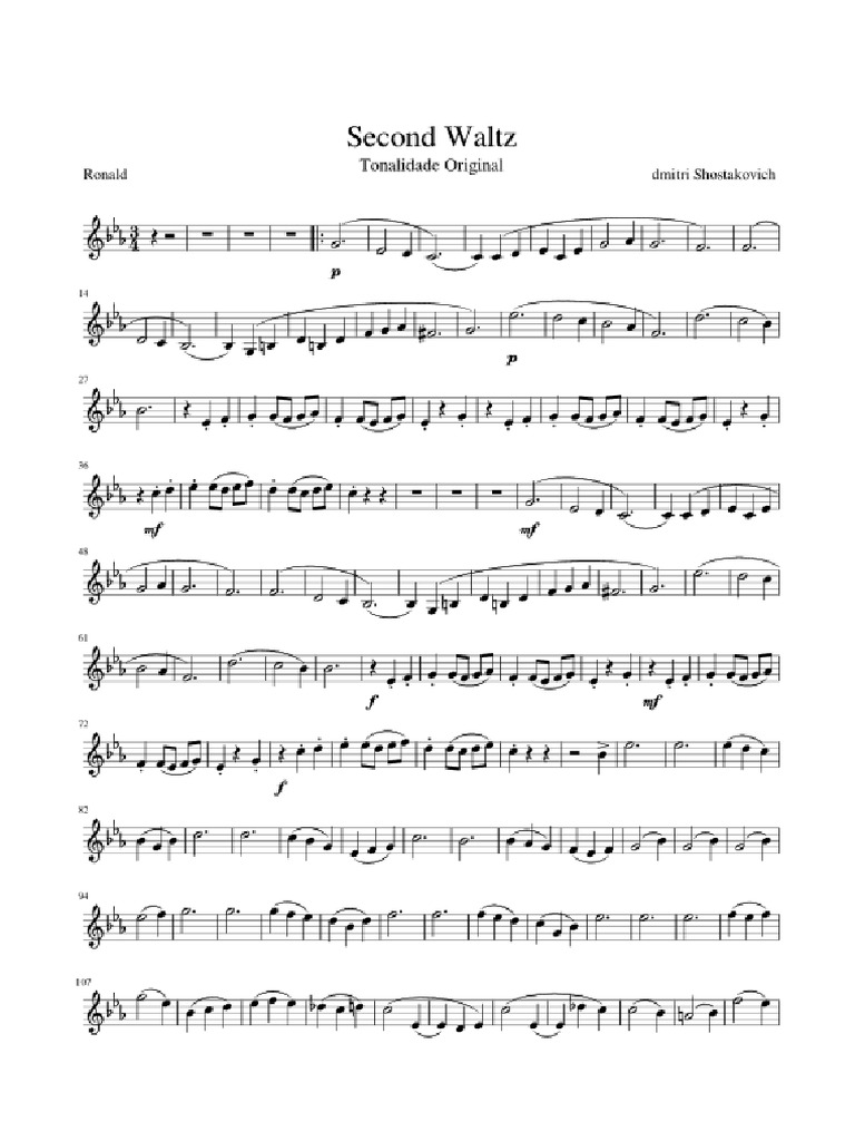 Vals N2 Shostakovich (Partitura) | PDF