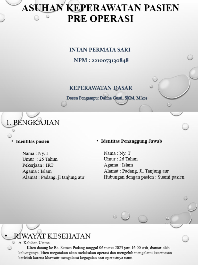 Pre Operasi | PDF | Karier & Perkembangan