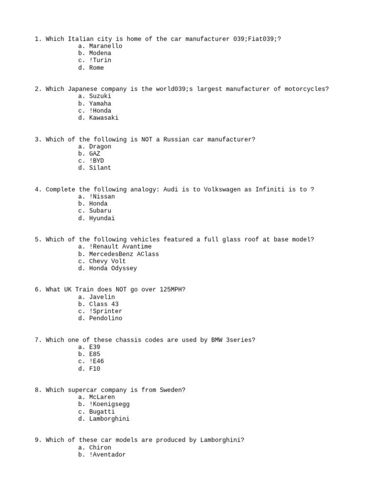 ANT330 Pset 4 | PDF | Vehicles | Car Manufacturers ANT330 Pset 4 | PDF | Vehicles | Car Manufacturers