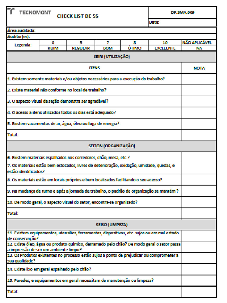 Check-List 5S | PDF