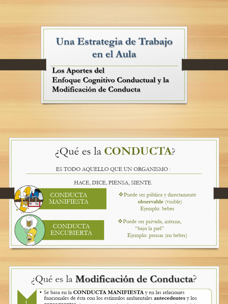 Clase 3 Presencial | PDF | Reforzamiento | Terapia de conducta cognitiva