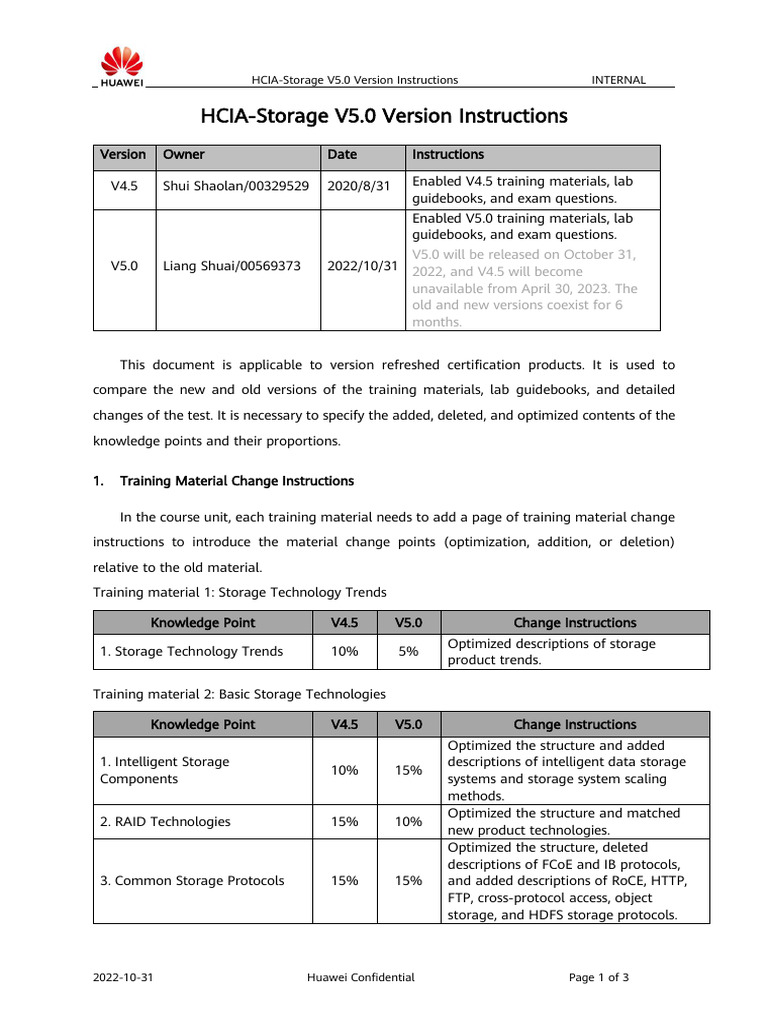 HCIA-Storage+V5 0+Version+Instruction | PDF | Backup | Data