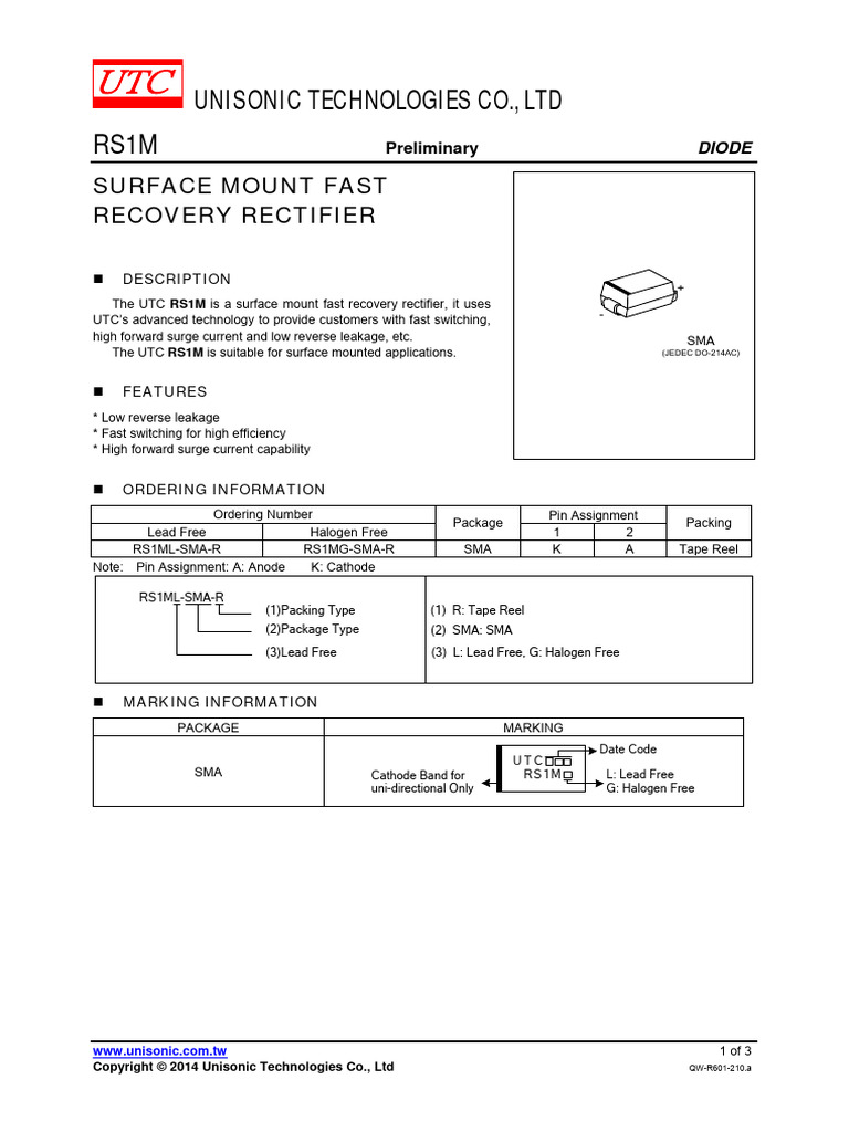 Datasheet 3 | PDF | Rectifier | Diode