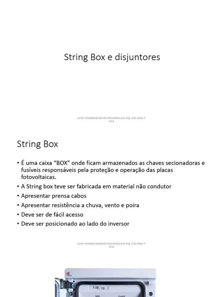 Aula 16 - String Box e Caixa de Disjuntores | PDF | Equipamento ...