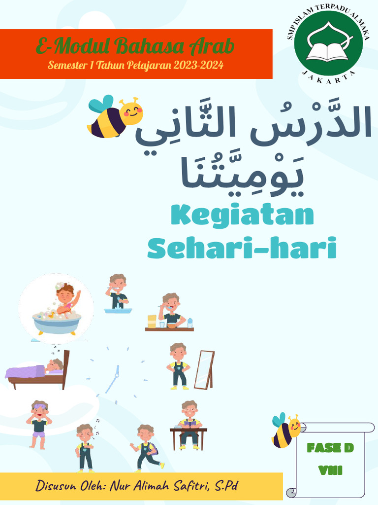 E Modul Fased D8 Bahasa Arab Bab 2 Kegiatan Sehari Hari | PDF