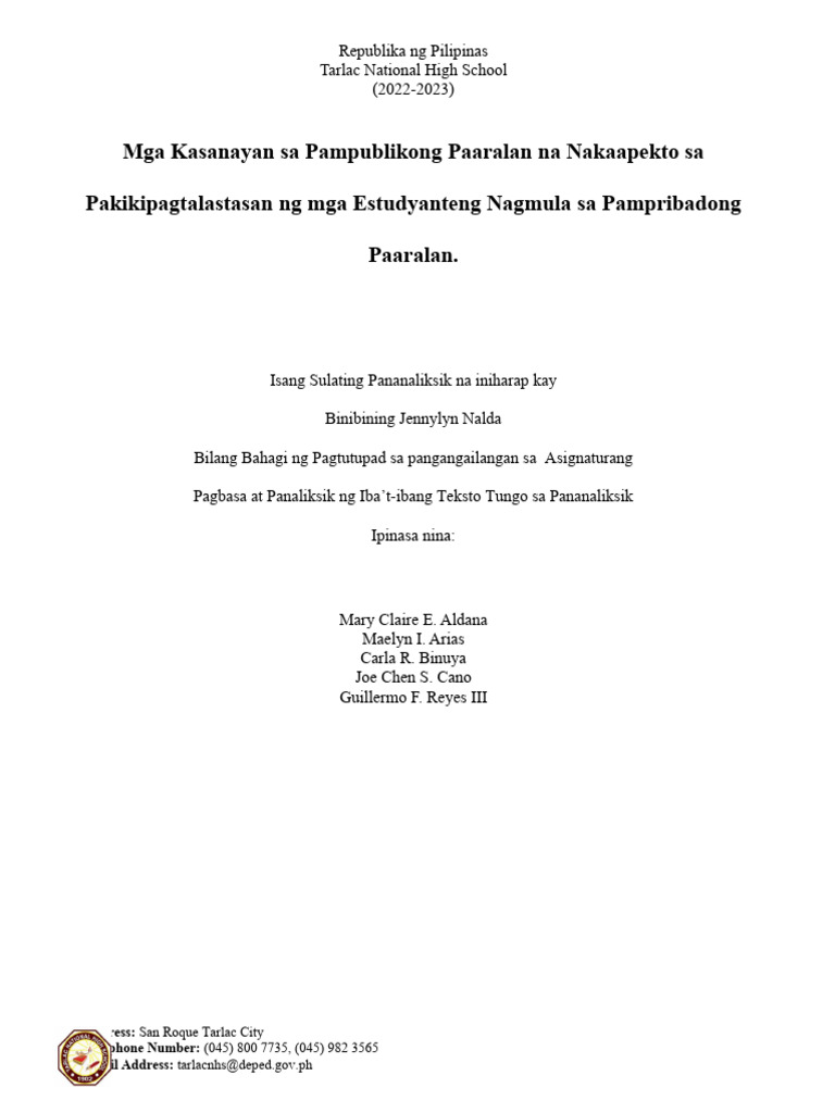 Imrad-Format - Pagbasa at Pagsusuri | PDF