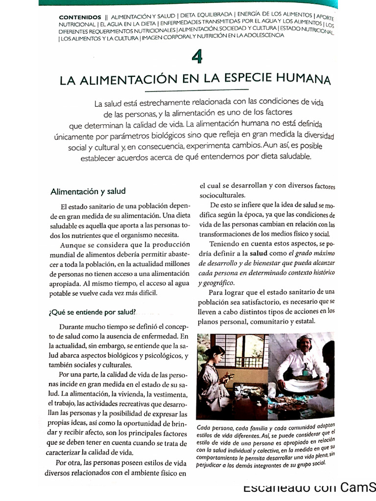 La Alimentacion en La Especie Humana | PDF La Alimentacion en La Especie Humana | PDF