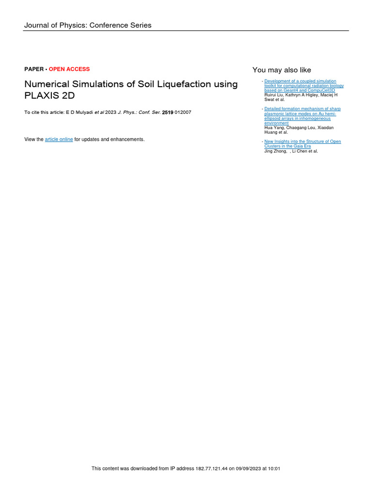 2.0 Numerical Simulations of Soil Liquefaction | PDF | Mechanical ...