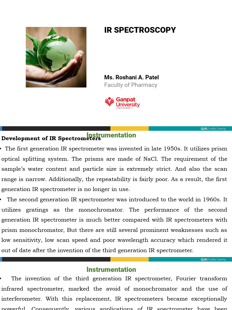 Lecture Ir Spectroscopy Instrumentation Download Free Pdf Infrared