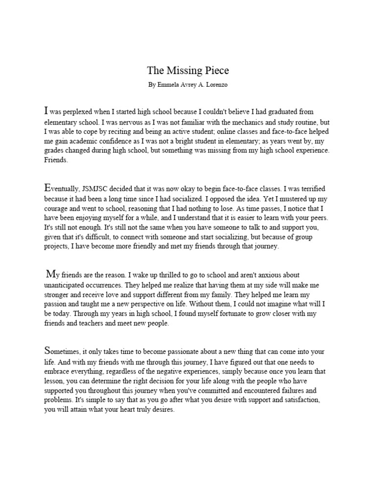 The Missing Piece | PDF