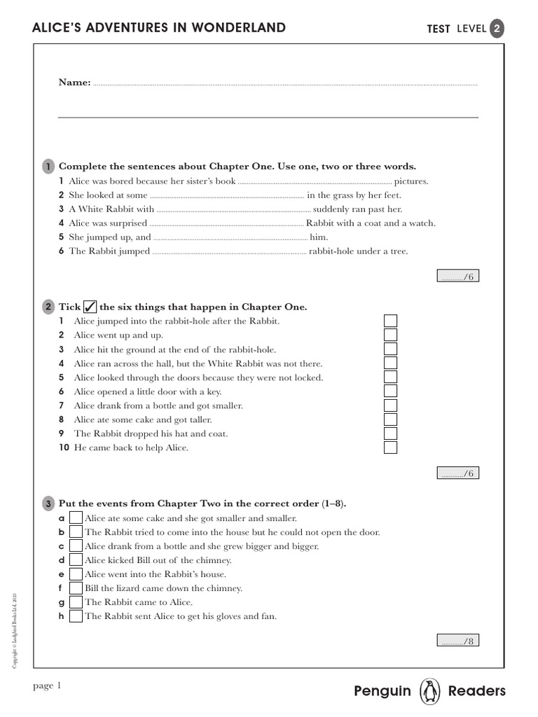 PR AlicesAdventuresInWonderland Test | PDF | Works | Alice's Adventures ...