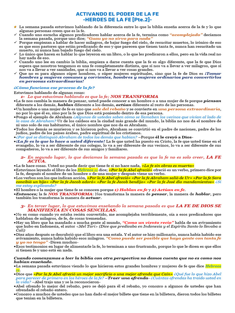 Fe Transformadora en Hombres y Mujeres | PDF | Oración | Abrahán