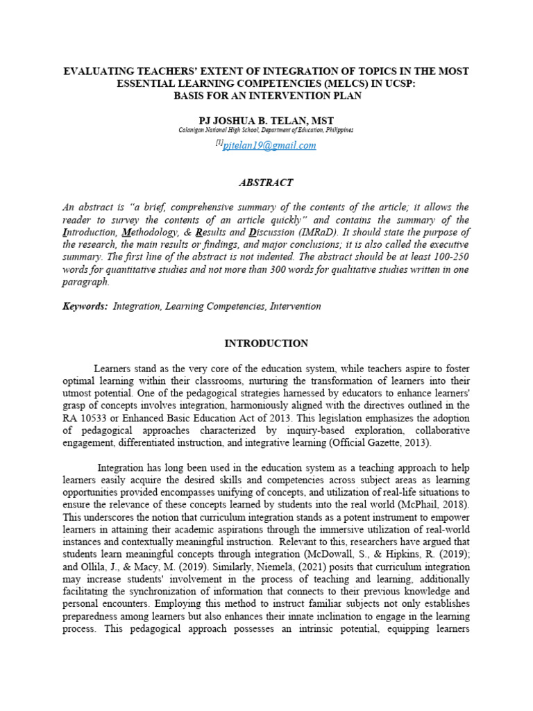 Capstone PJ | PDF | Survey Methodology | Teachers