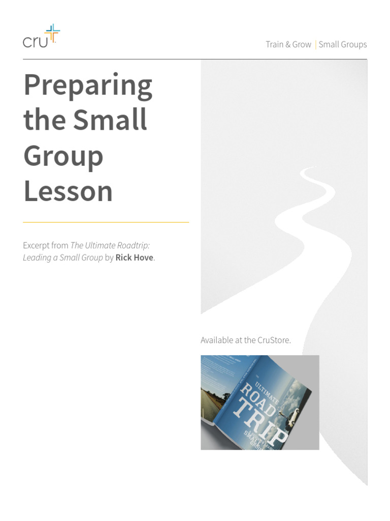 Preparing The Small Group Lesson | PDF | Prayer | Jesus