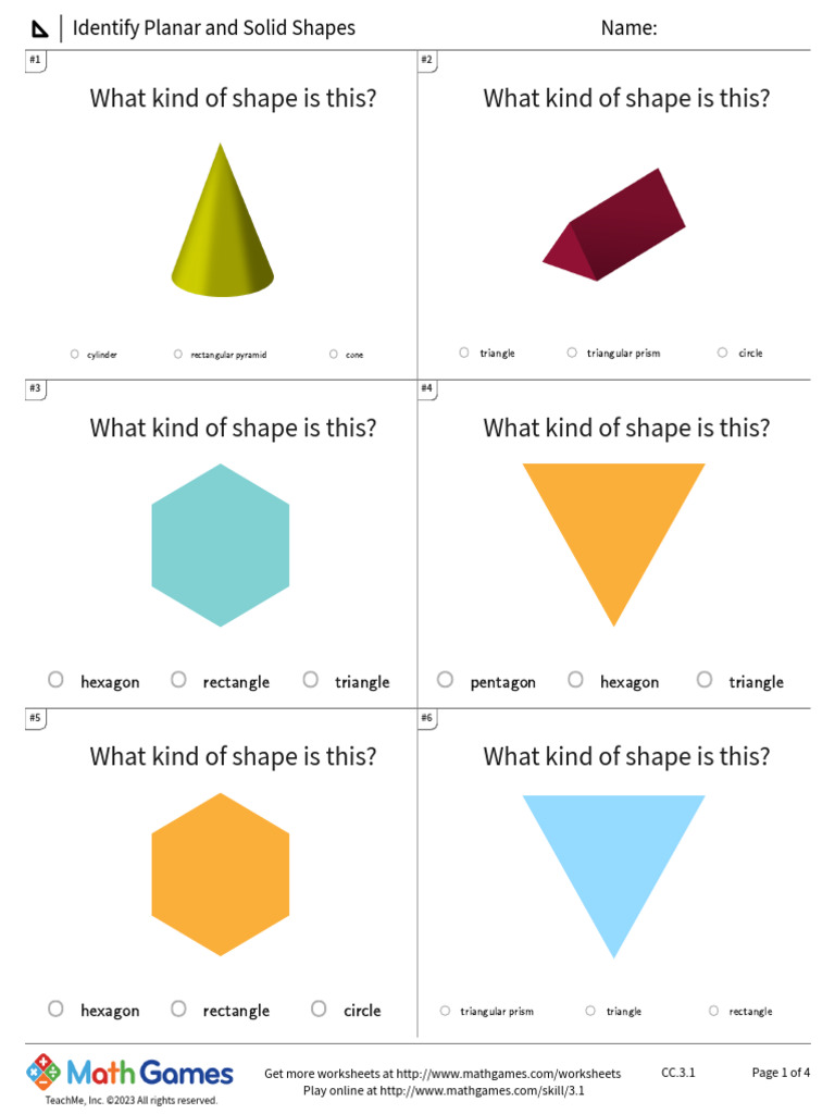 3 1 Identify Planar and Solid Shapes | Download Free PDF | Rectangle ...