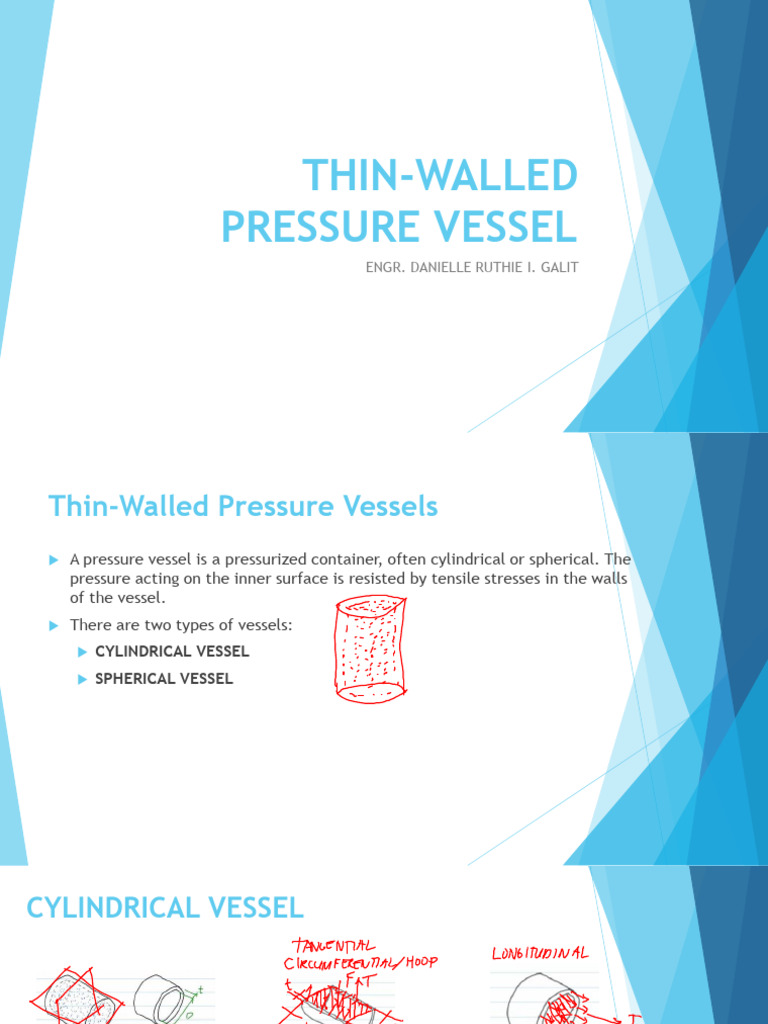 Thin-Walled Pressure Vessel Analysis | PDF