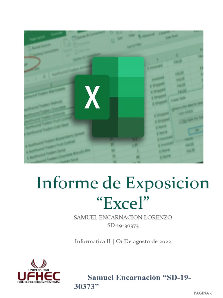 Informe de Exposicion | PDF | Microsoft Excel | Microsoft