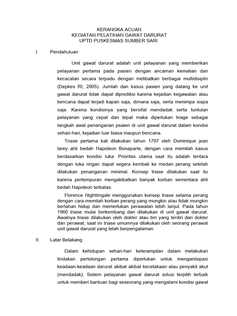 Contoh Kerangka Acuan PPGD | PDF | Sains & Matematika