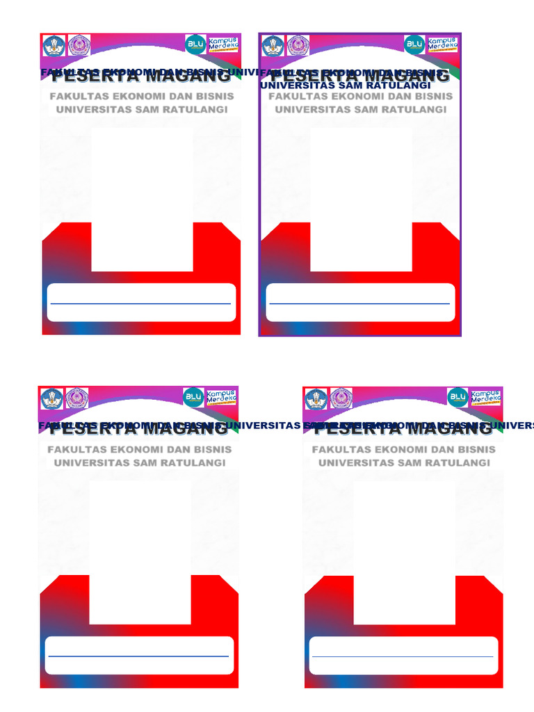 CONTOH ID CARD MAGANG 2022 | PDF