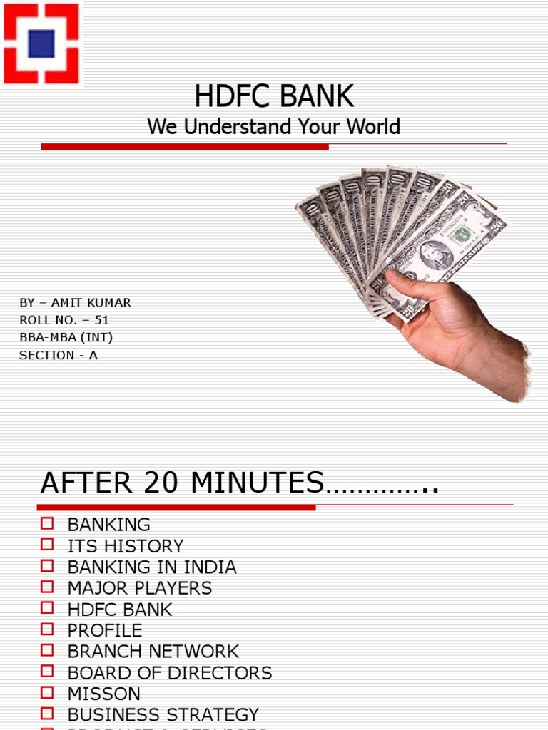 HDFC Bank: We Understand Your World | PDF