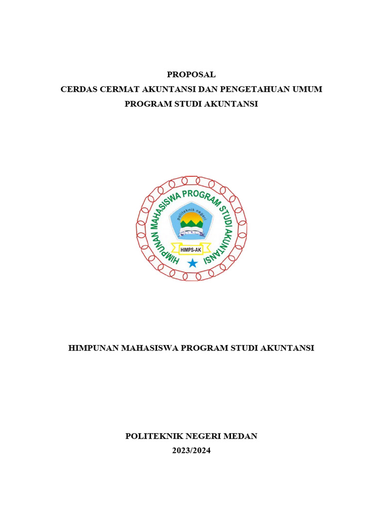 Proposal Cerdas Cermat Akuntansi Dan Pengetahuan Umum-1 | PDF