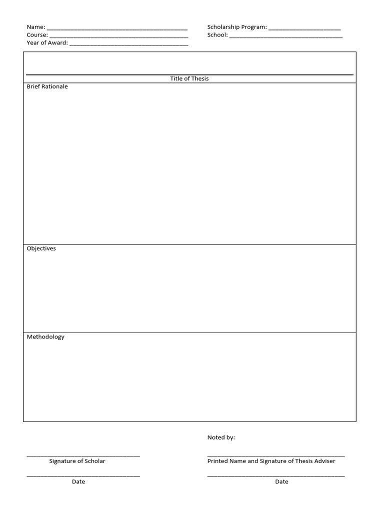 DOST Thesis Abstract Form | PDF