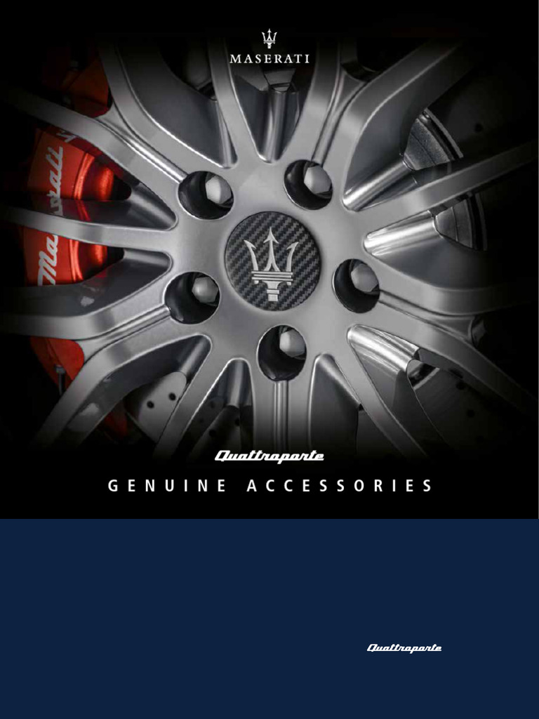 MASERATI INTERNATIONAL Accessories QP EN | PDF | Trunk (Car) | Baggage