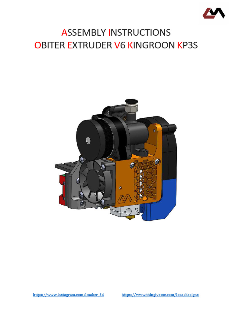 Assembly Instructions - Orbiter Extruder KP3S en | PDF | Computing | Computer Engineering