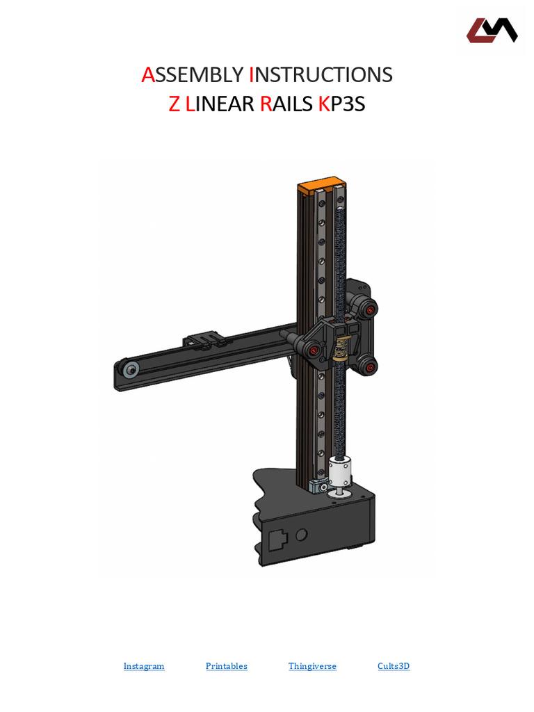Assembly Instructions - Z Linear Rails KP3S | PDF | Screw | Metalworking