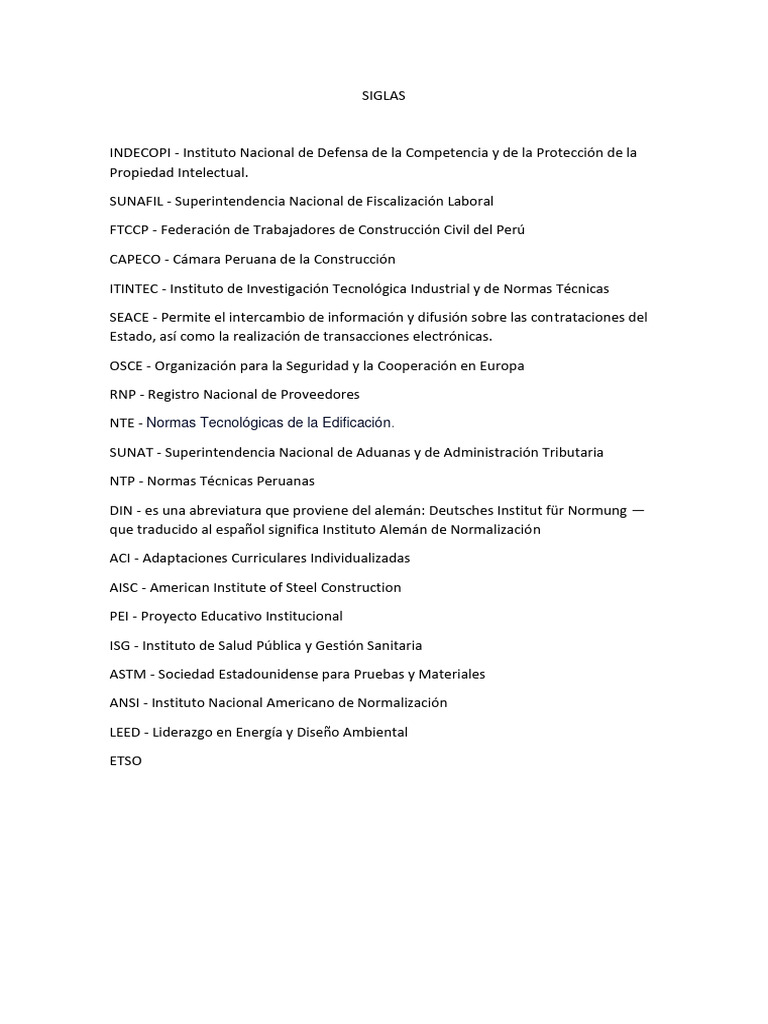 SIGLAS | PDF