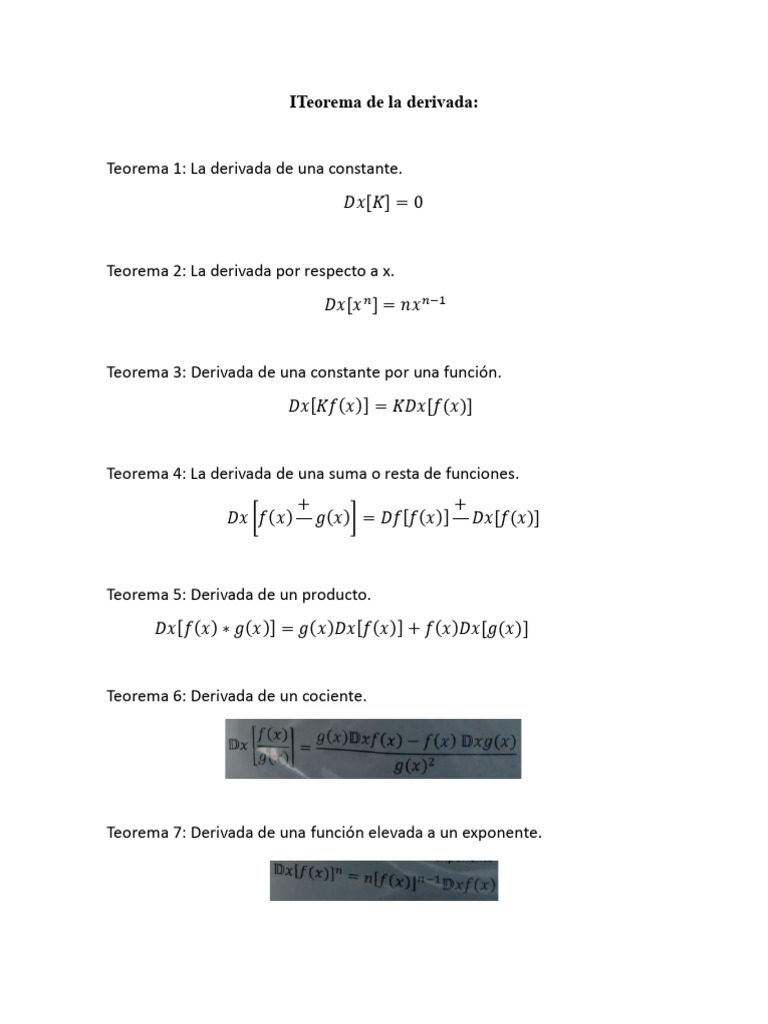 Teorema de La Derivada | PDF | Métodos y materiales de enseñanza ...